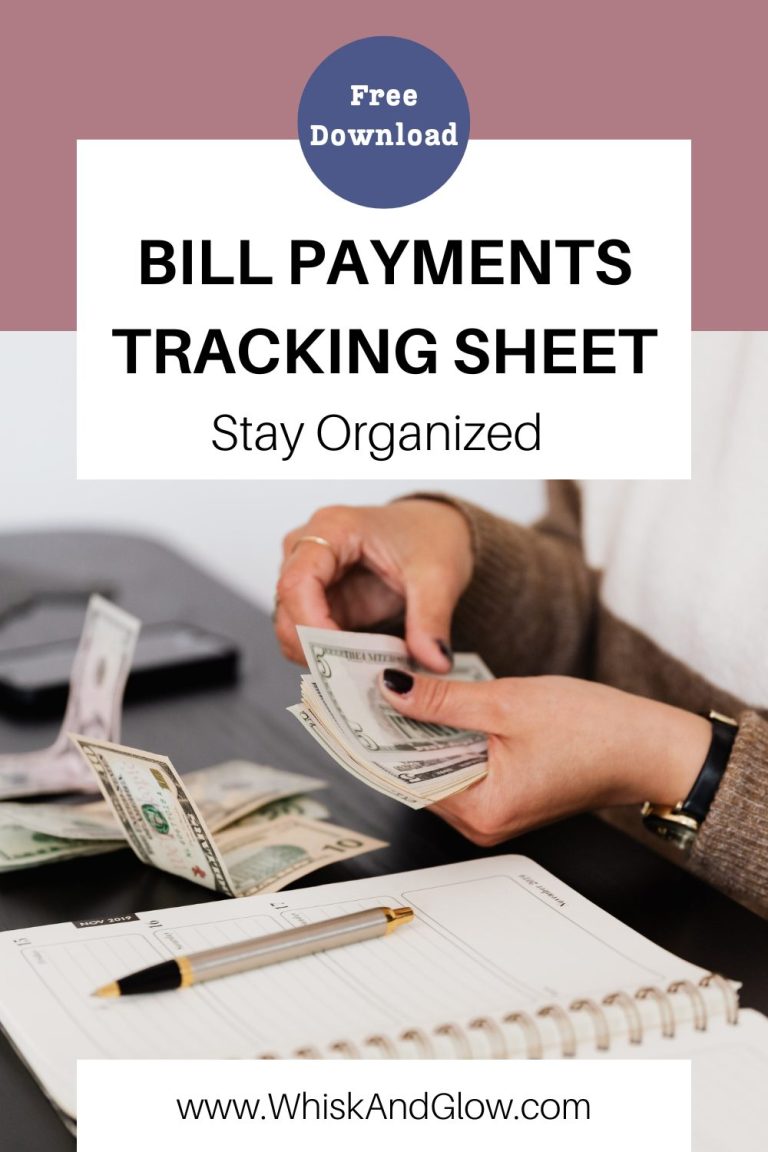Stay Organized with Our Free Printable Bill Payments Tracking Sheet